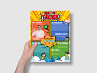 Meet The Teacher Template Superhero Theme, Editable Photo Teacher News ...