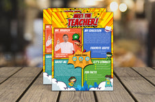 Meet The Teacher Template Superhero Theme, Editable Photo Teacher News ...