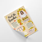 Meet The Teacher Template, Teacher Newsletter Editable Yellow and Oran ...