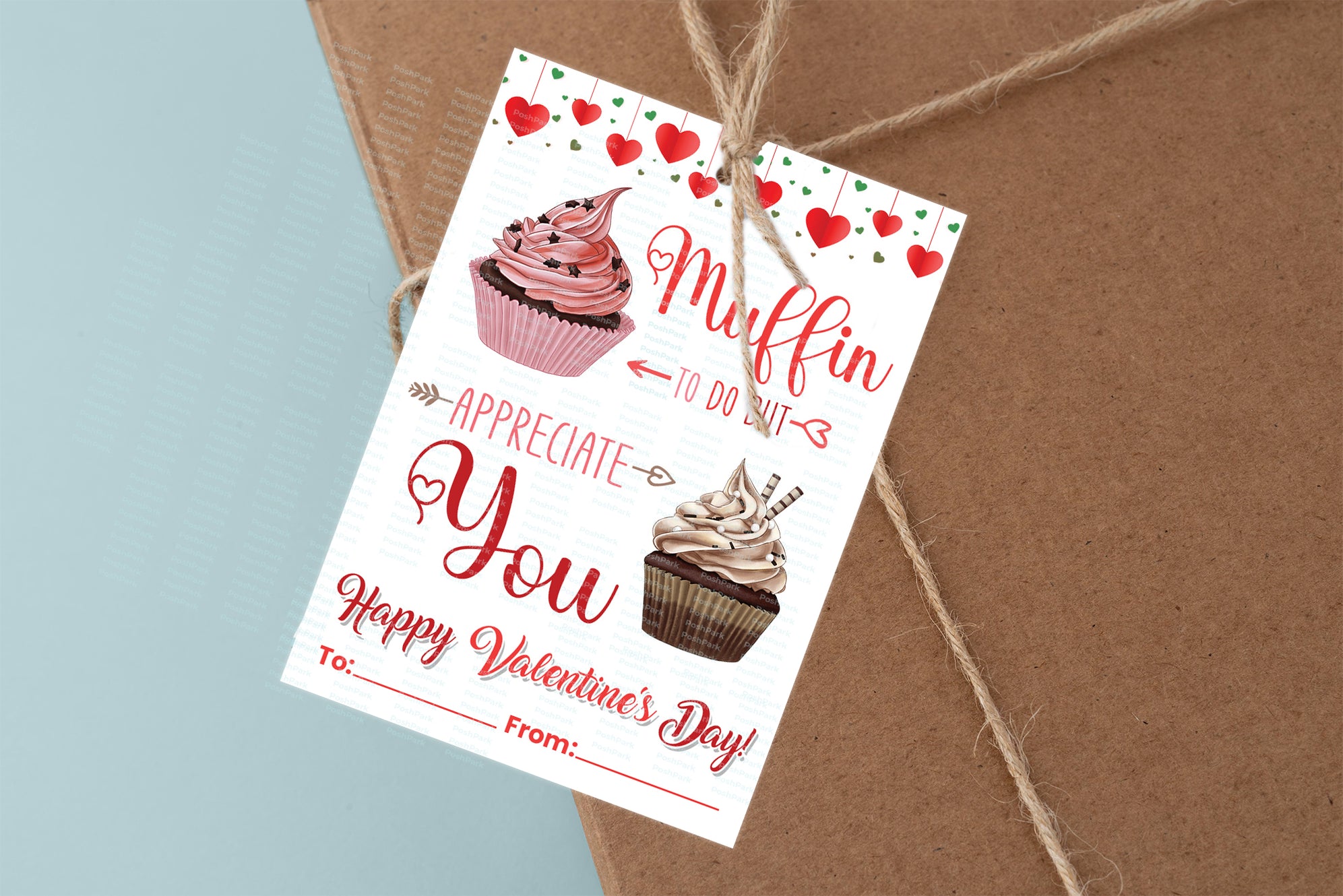 Editable Valentines Day Appreciation Gift Tag Bundle Set of 6 - Posh Park