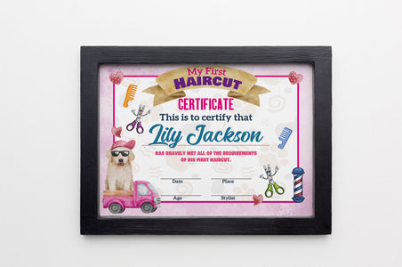 DIY First Haircut Certificate Download Bundle, Editable Boys and Girls ...