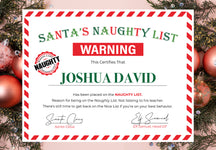Editable Santa Christmas List Certificate Template — Posh Park