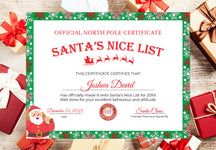 Printable Festive Green Christmas Nice List Certificate — Posh Park