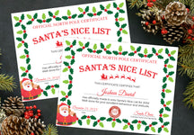 Editable & Printable Santa Nice List Christmas Certificate Templates ...