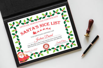 Editable & Printable Santa Nice List Christmas Certificate Templates ...