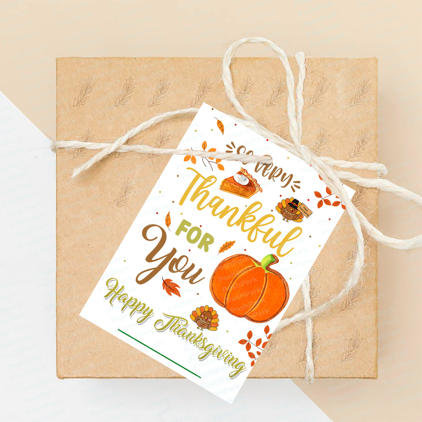 PDF Fall Gift Tags, Printable Thankful Grateful For You Thanksgiving G ...
