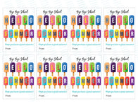 Printable Bye Bye School Hello Summer Gift Tags for Student, PDF End o ...