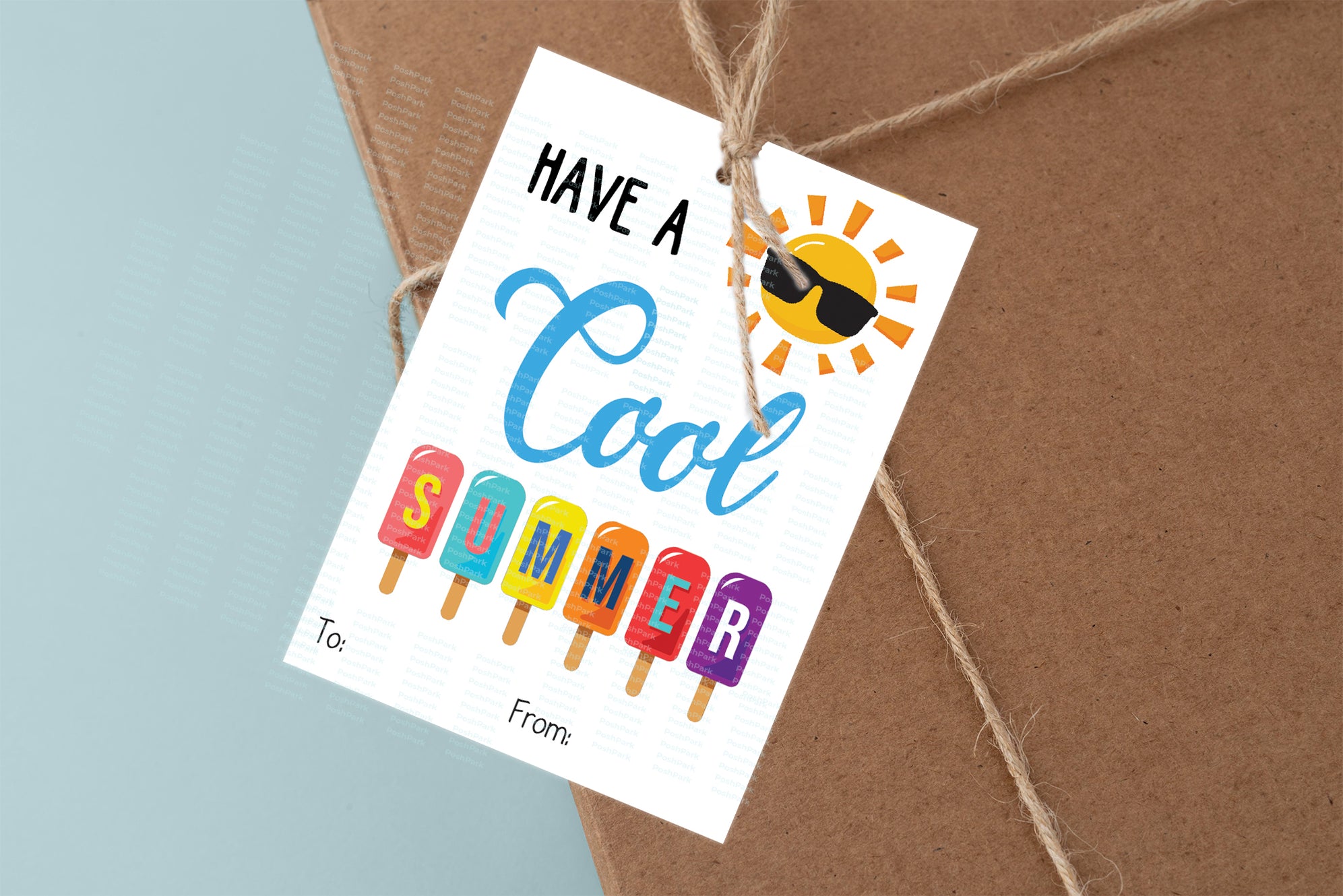 Printable Have a Cool Summer Ice Pop Tag, PDF End of Year Gift Tag for ...