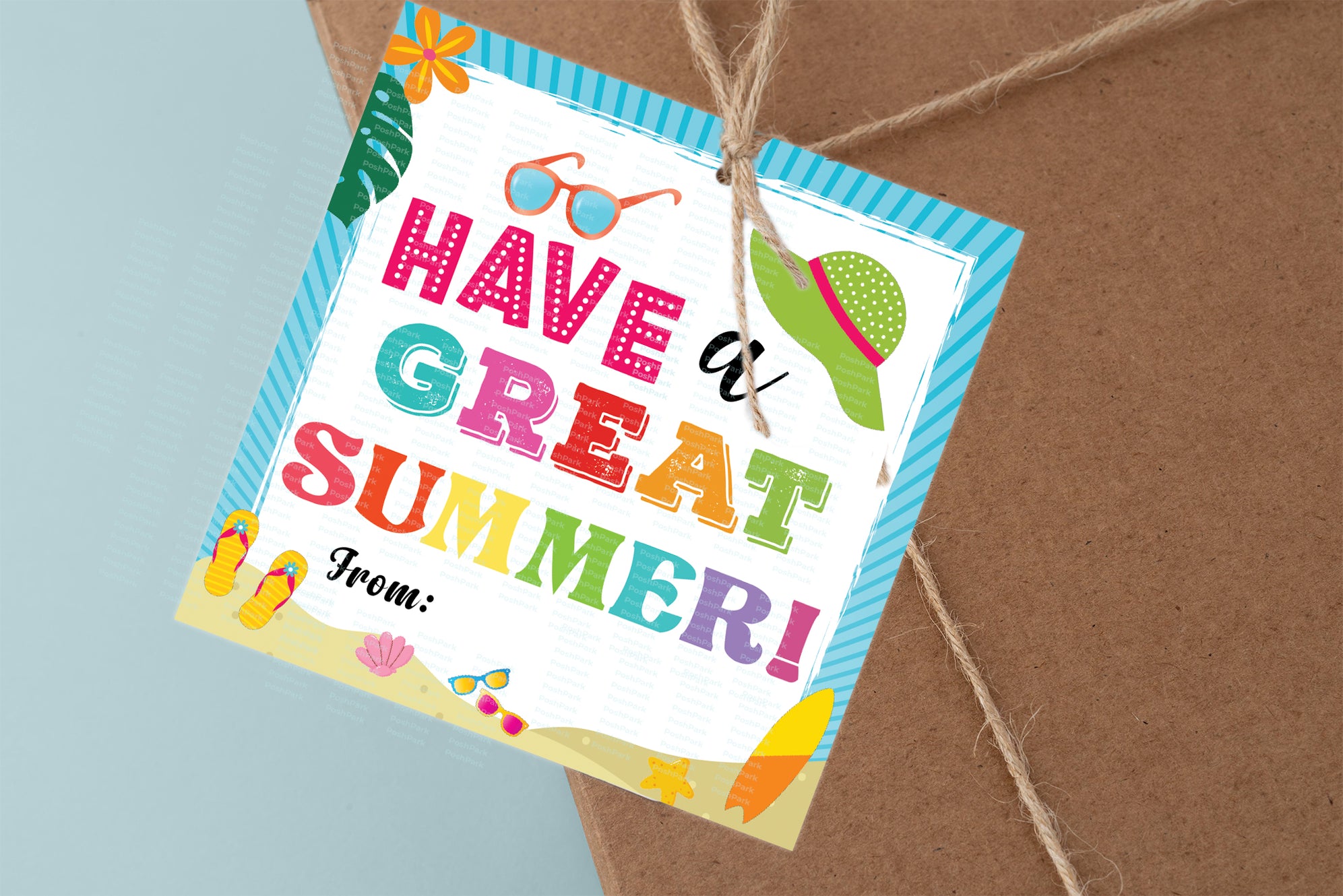 Printable Summer Gift Tag, PDF Have a Great Summer Gift Tag, Last Day ...