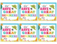 Printable Summer Gift Tag, PDF Have a Great Summer Gift Tag, Last Day ...