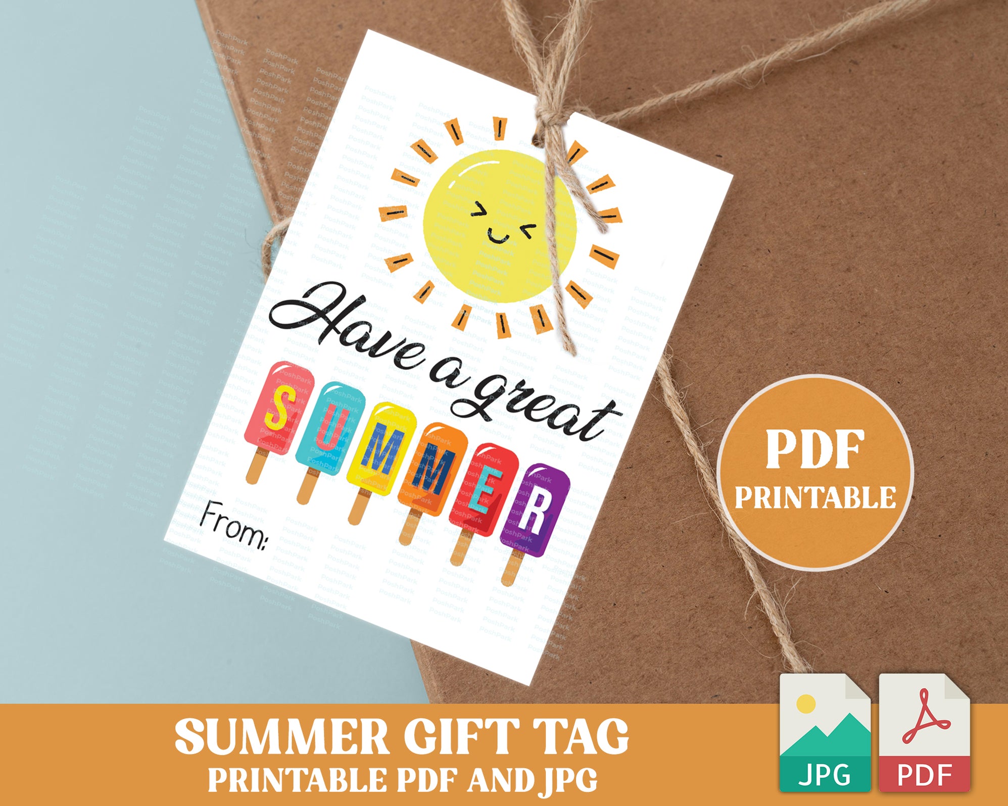Printable Have A Great Summer Gift Tag, PDF End of School Gift Tag, Te ...