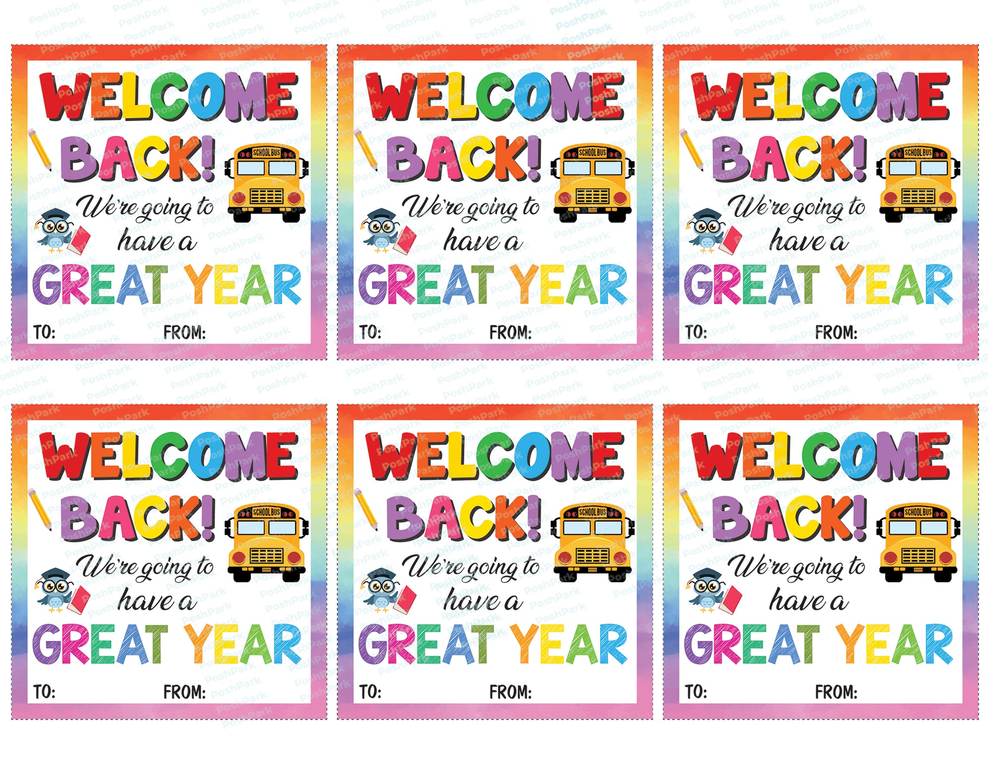 Printable We're Going To Have A Great Year Gift Tags, PDF Welcome Back ...