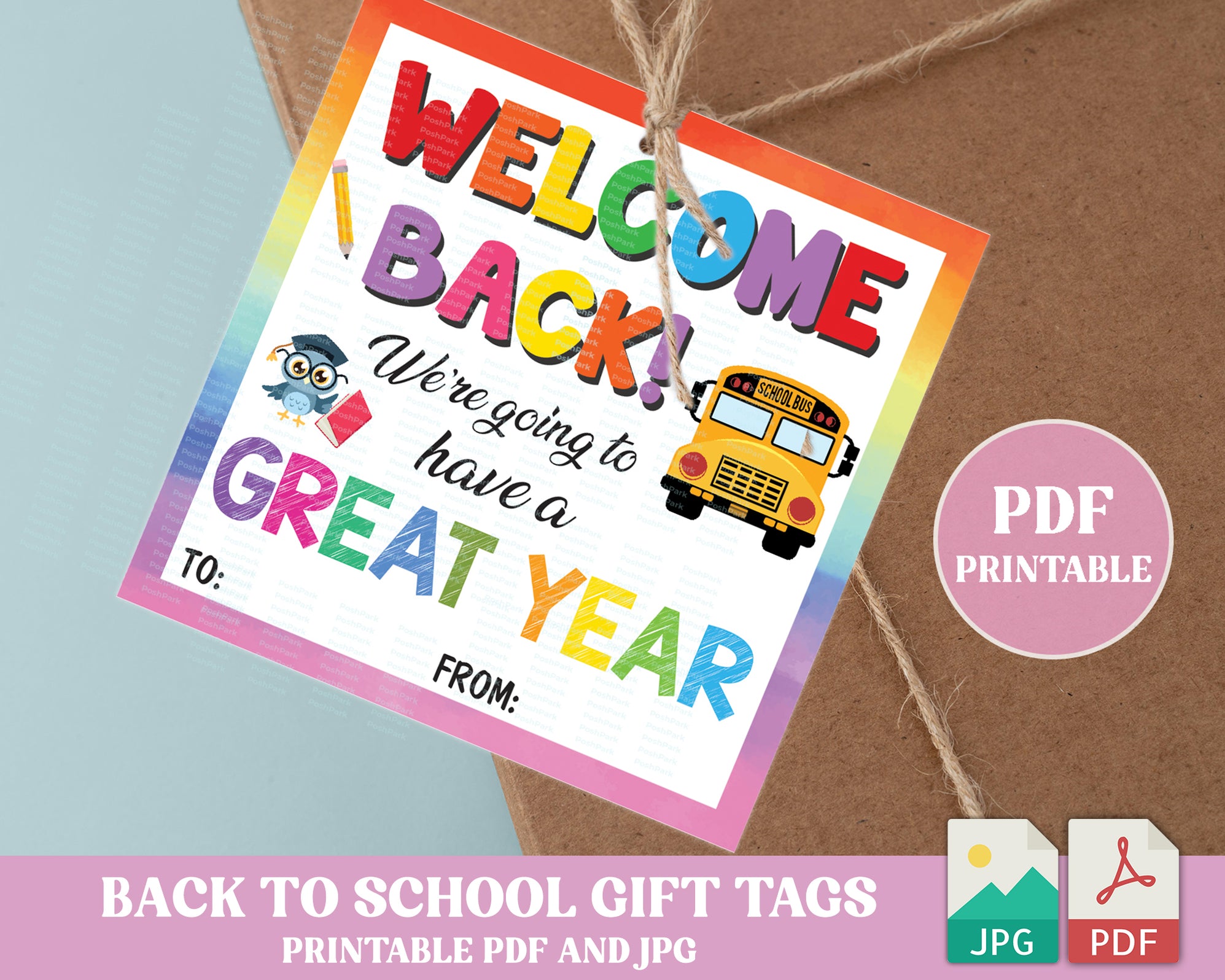 Printable We're Going To Have A Great Year Gift Tags, PDF Welcome Back ...