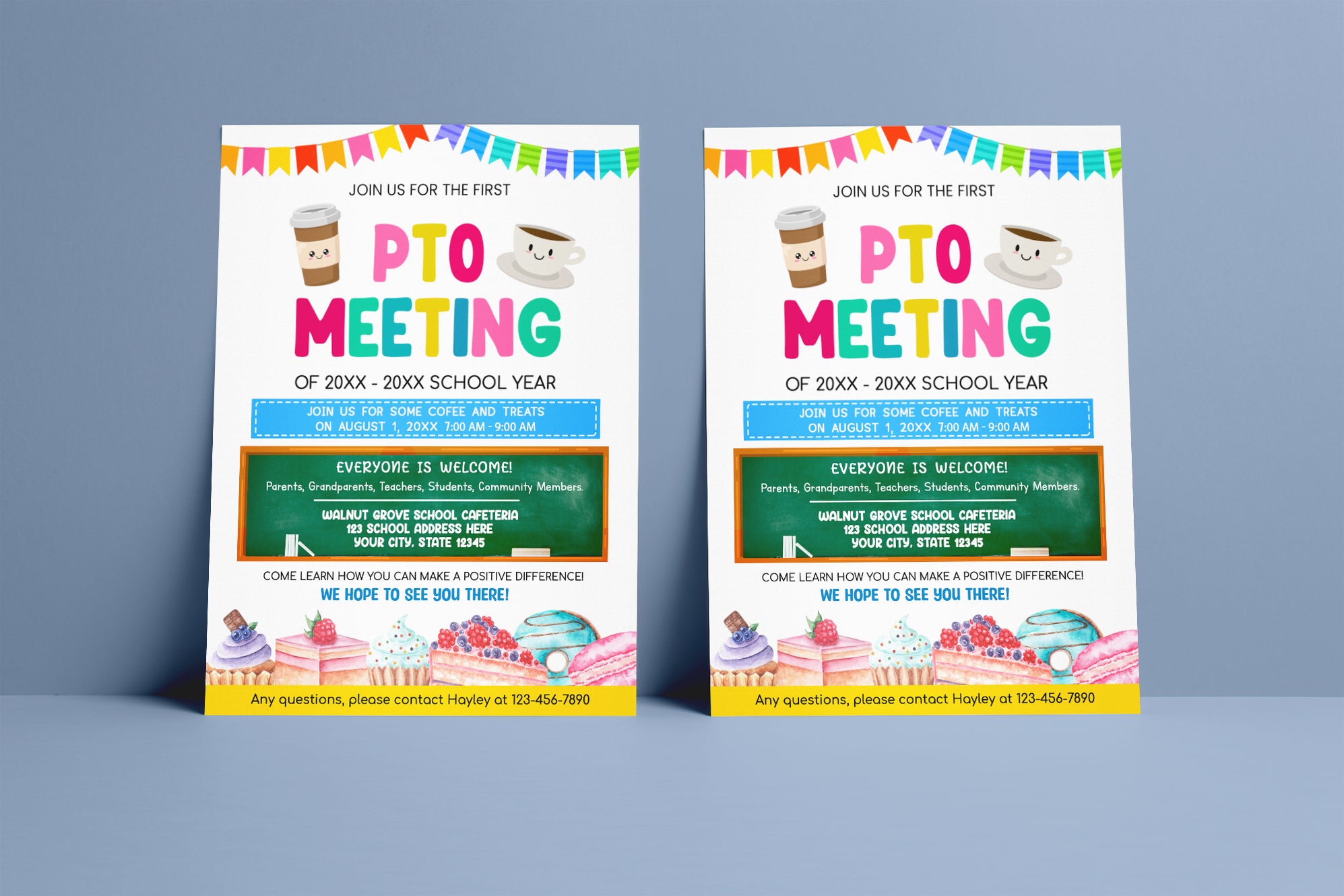 Meeting Flyer Template, Editable Back to School Breakfast Fundraiser I ...