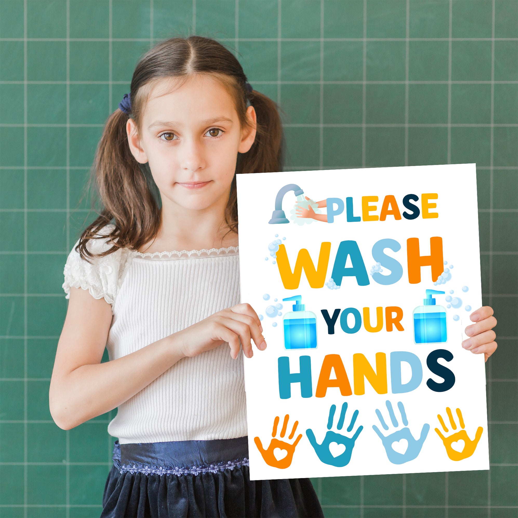Printable PDF Wash Your Hands Sign Poster, Hand Sanitizer Sign, Washin ...