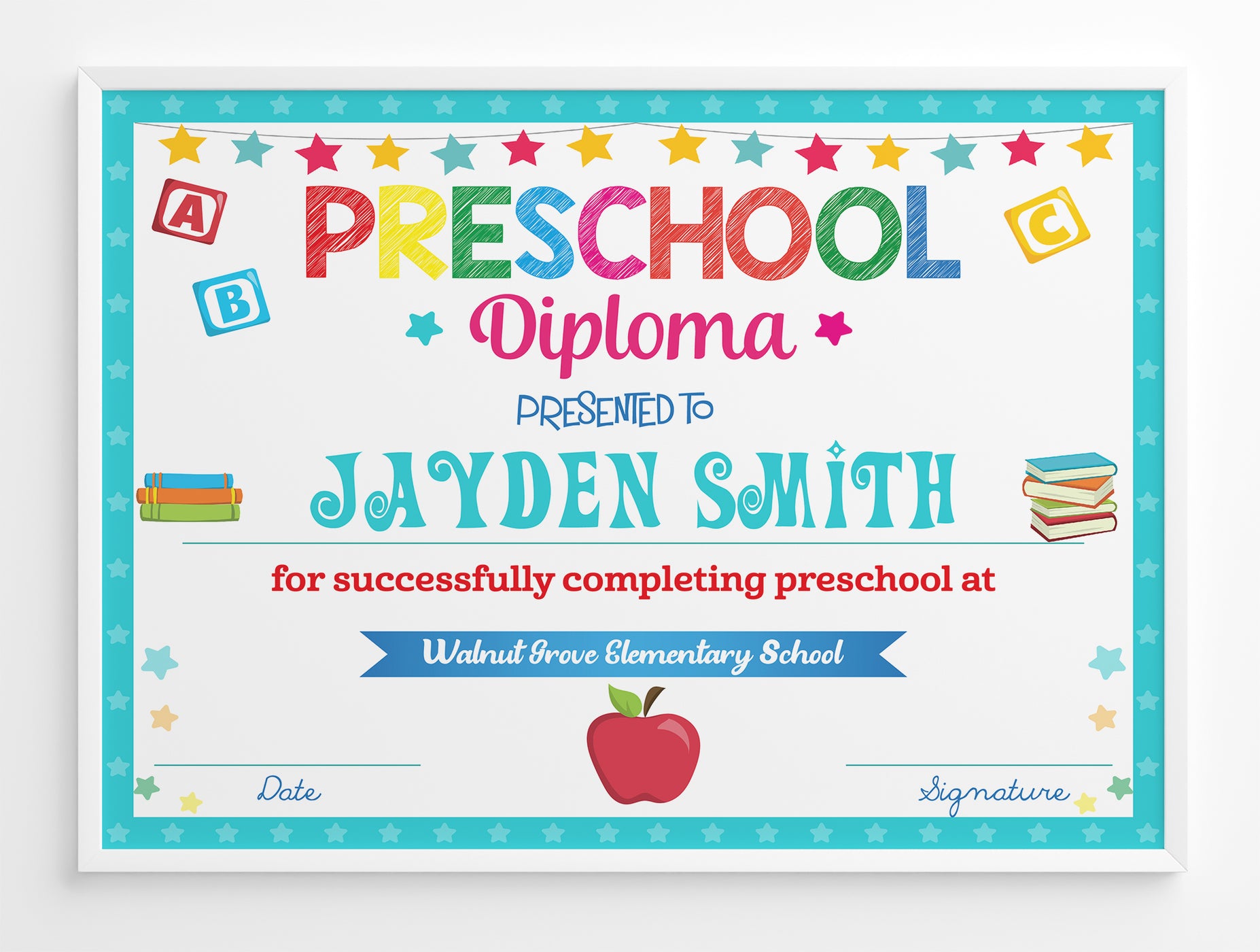 Editable Preschool Certificate Template Bundle, Customizable Preschool ...