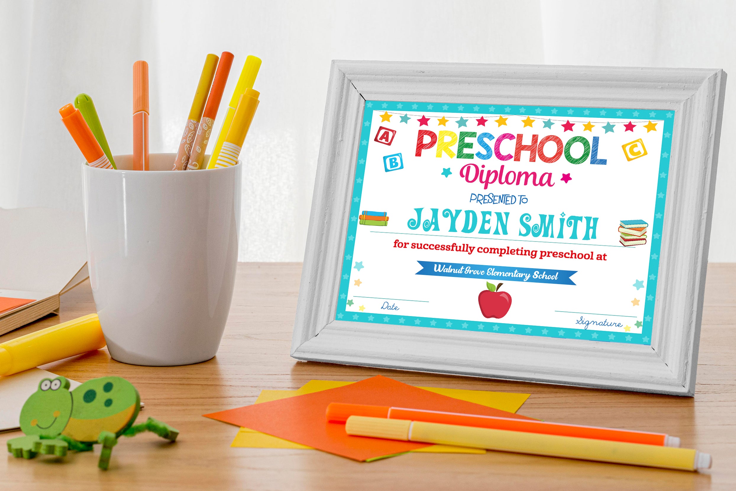 Editable Preschool Certificate Template Bundle, Customizable Preschool ...