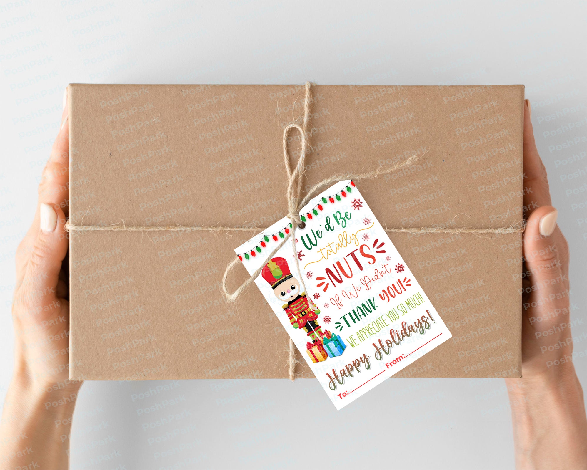 Printable PDF Christmas Nuts Favor Tags, Christmas Nutcracker Gift Tag ...