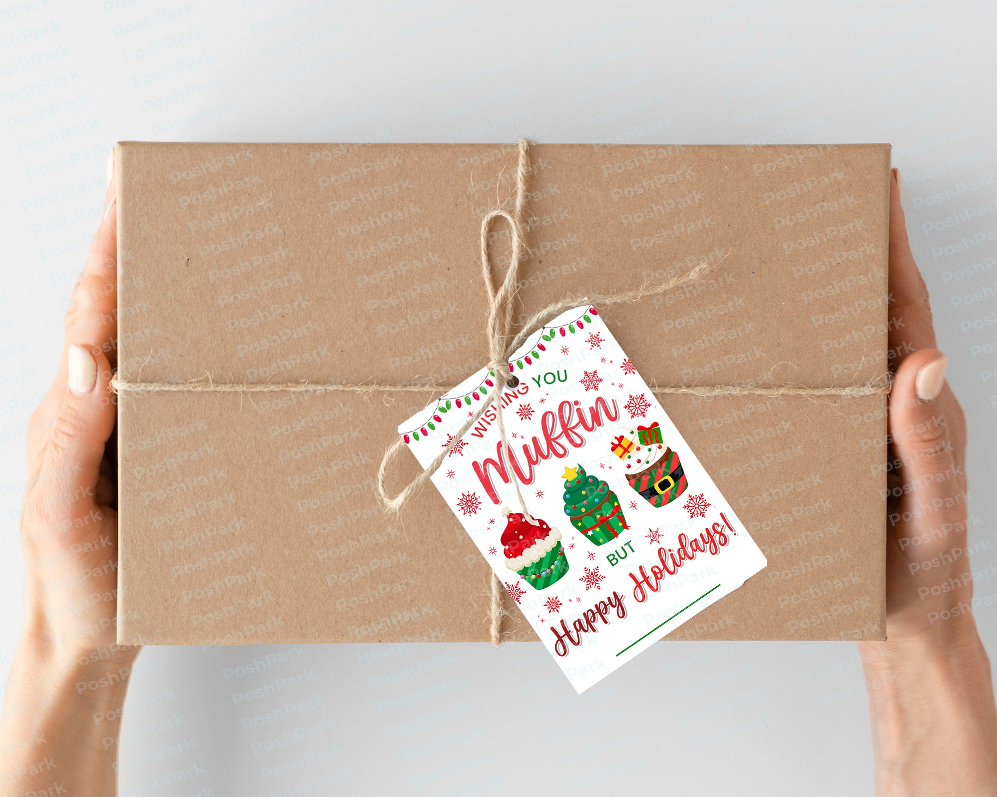 PDF Christmas Holiday Gift Tags, Printable Wishing You Muffin Holiday ...