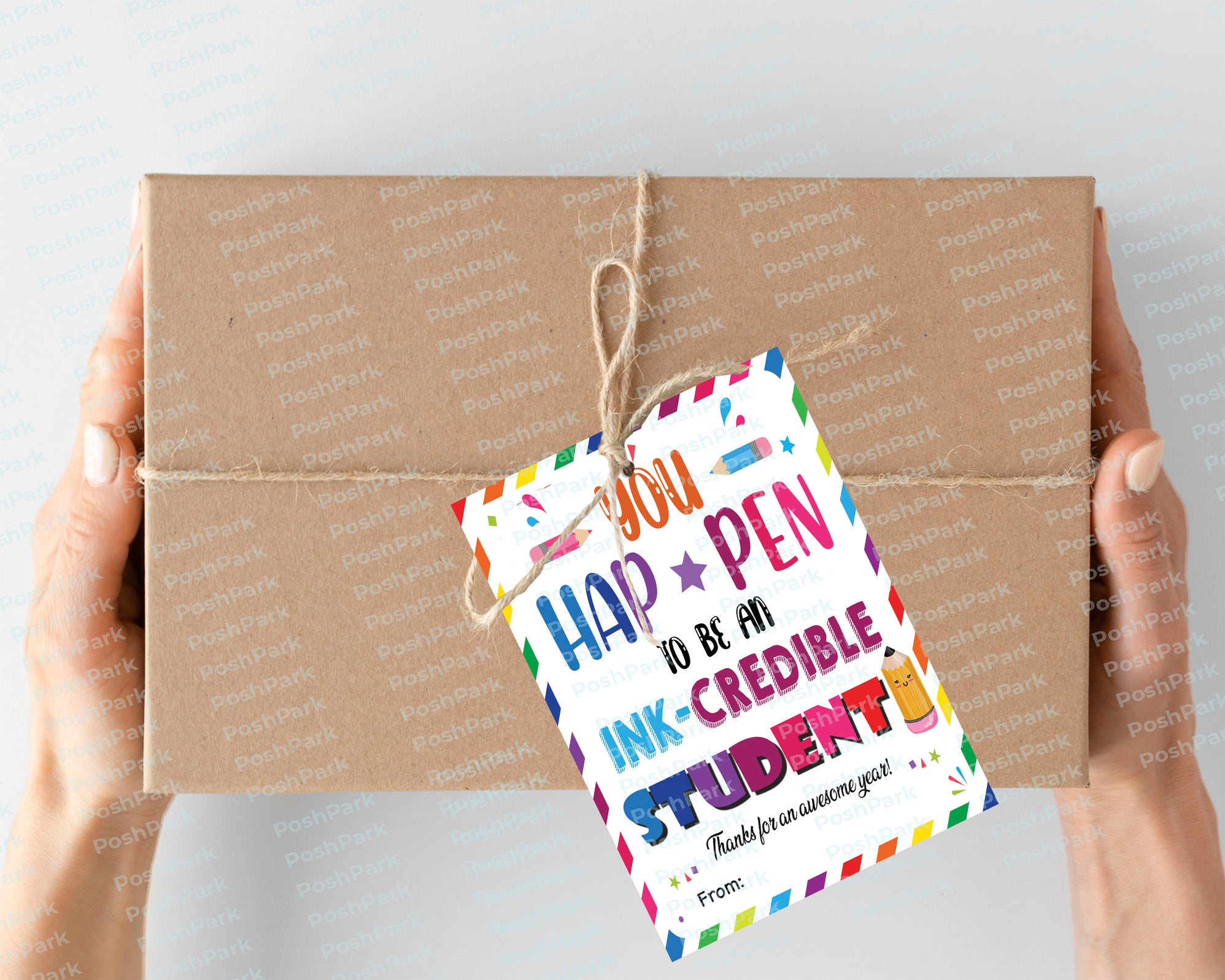 Printable You Happen To Be Ink-Credible Student Gift Tags, PDF Student ...