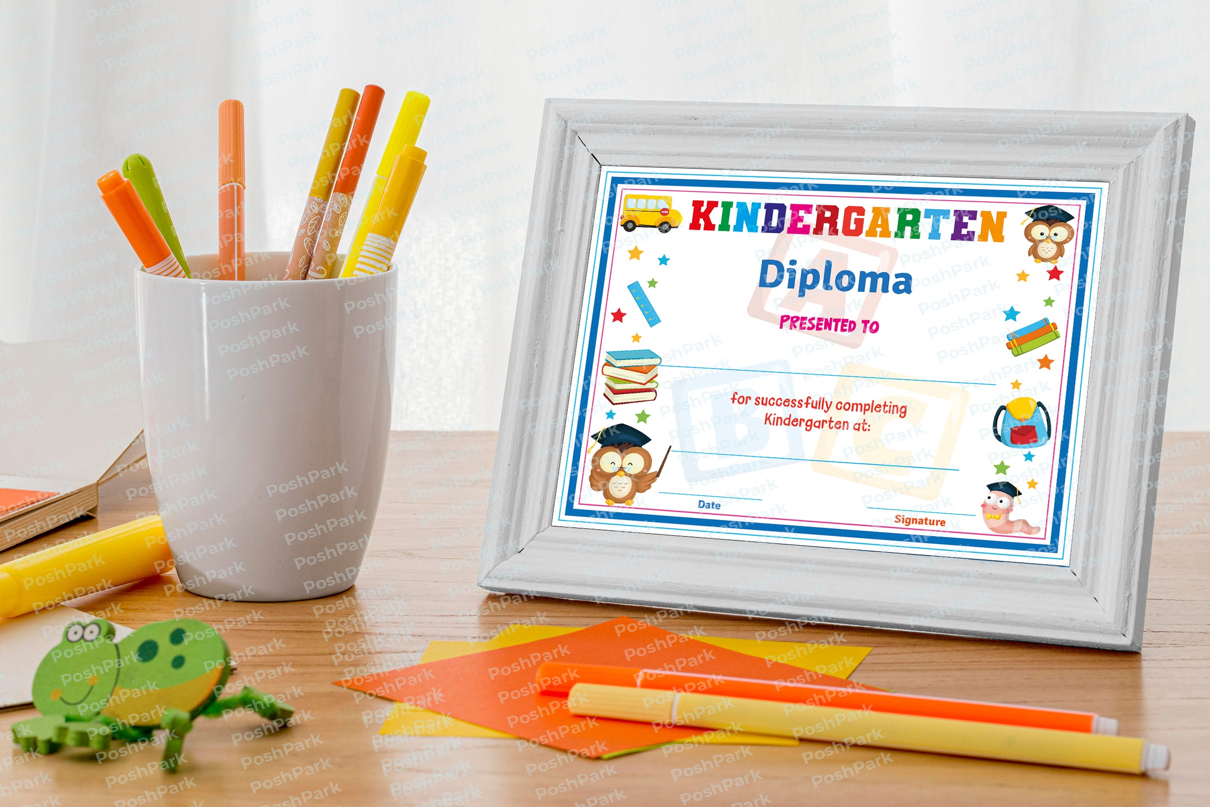 Printable Kindergarten Graduation Certificate Template, PDF Kindergart ...