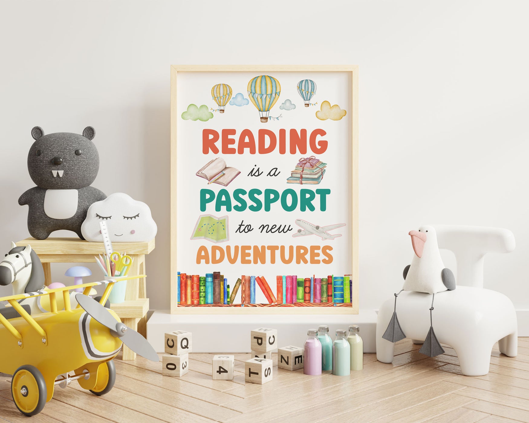 PDF Reading Is A Passport For New Adventures Poster, Printable Classro ...