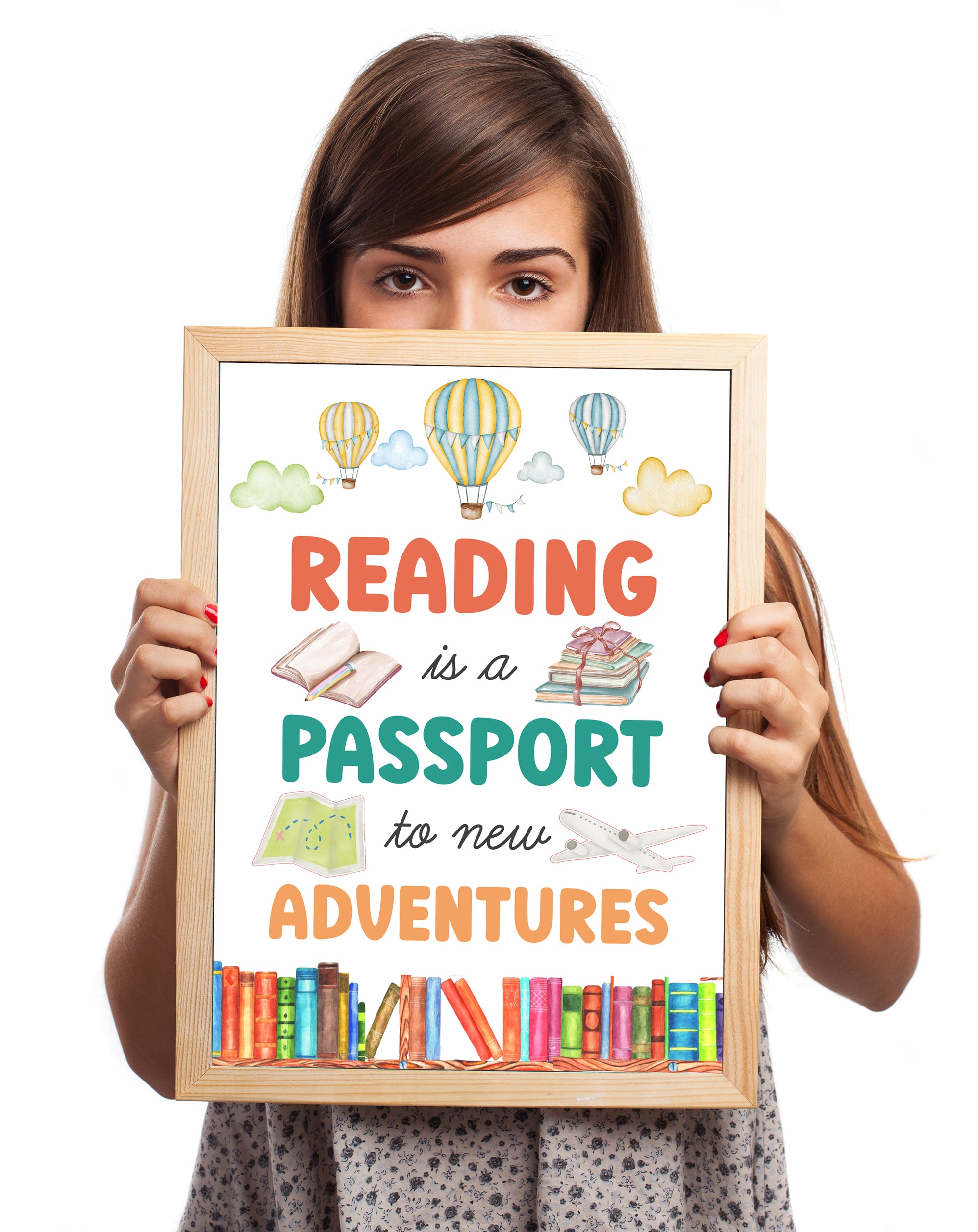 PDF Reading Is A Passport For New Adventures Poster, Printable Classro ...
