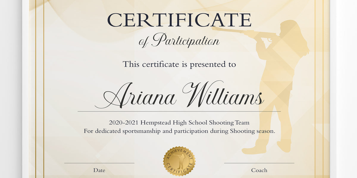 DIY Marksmanship Participation Award Printable Certificate, Editable S ...