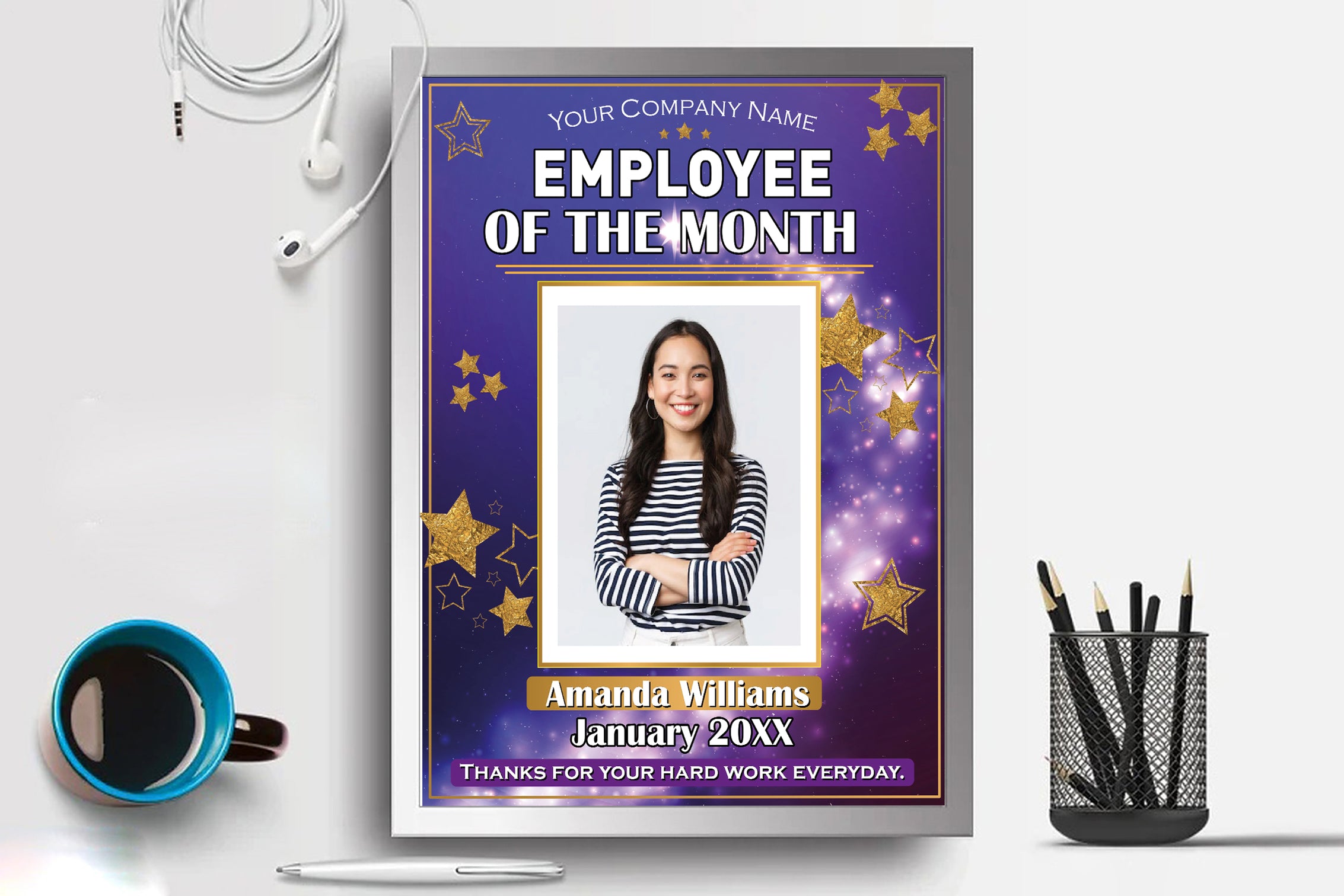 DIY Editable Star Employee Gift, Employee Appreciation, Employee of th ...