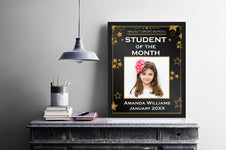 Editable Student Of The Month Black and Red Set of 2 Bundle, School St ...
