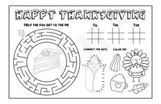 PDF Thanksgiving Activity Coloring Placemat for the Holidays, Printabl ...