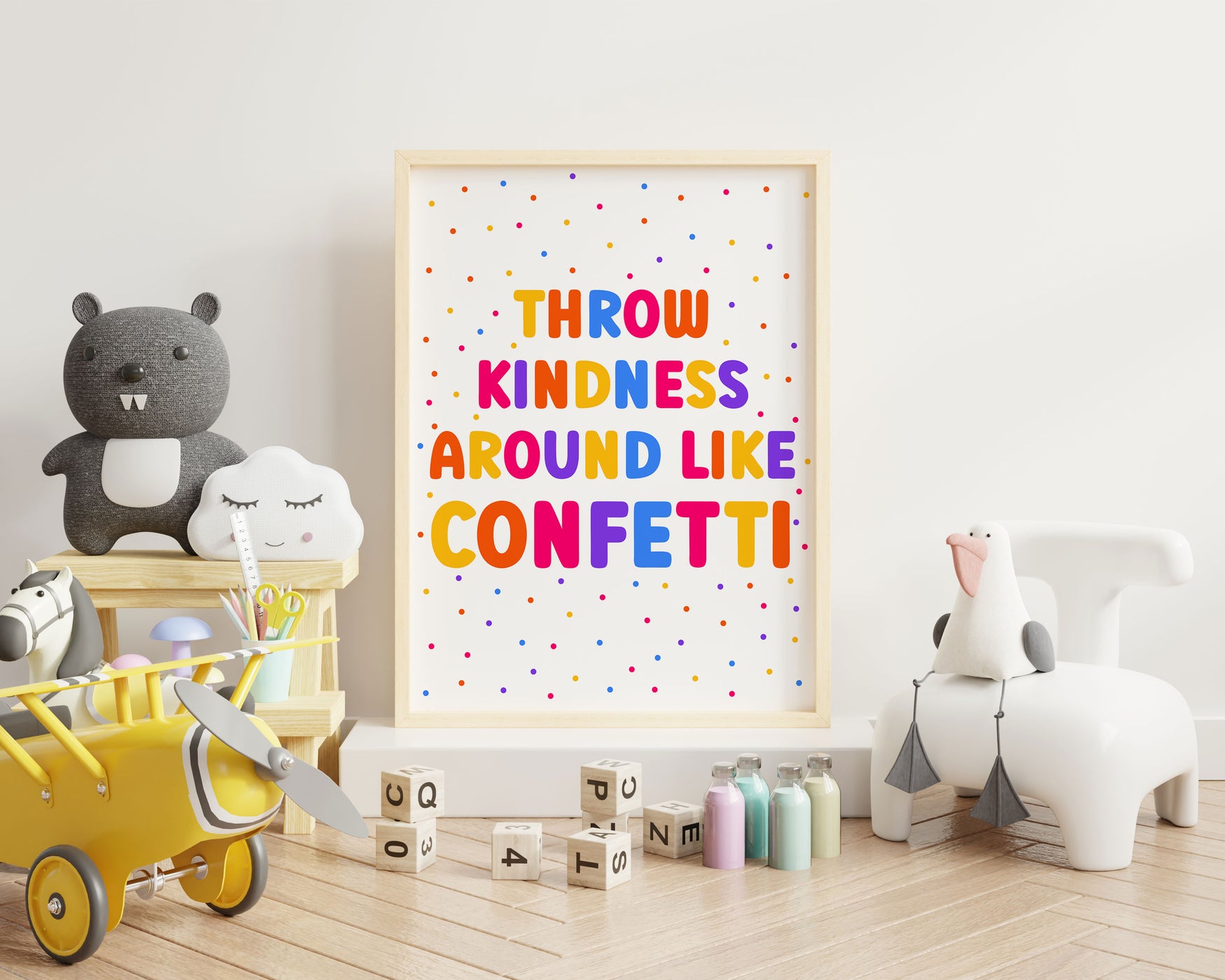 Printable Throw Kindness Around Like Confetti Poster, PDF Motivational ...