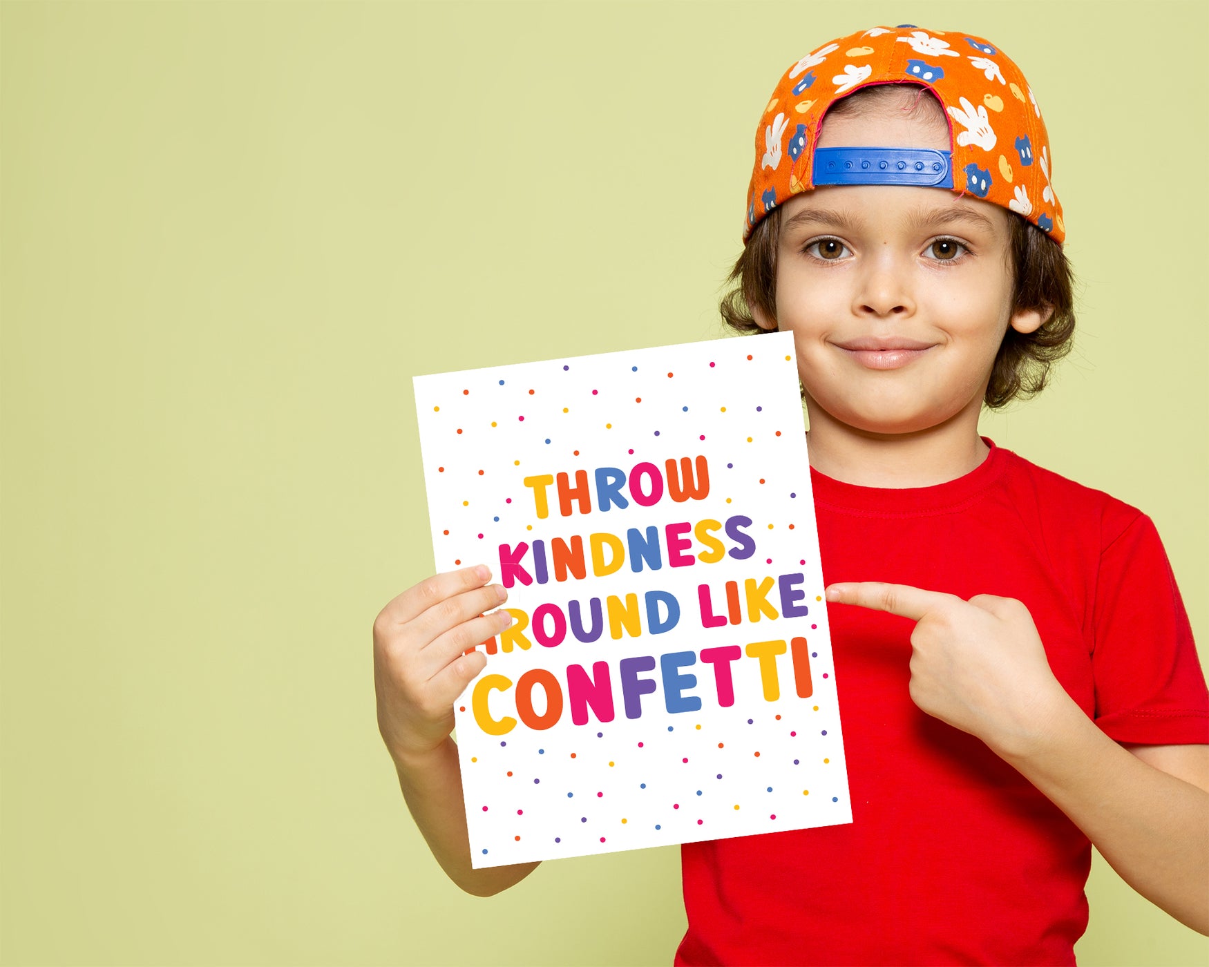 Printable Throw Kindness Around Like Confetti Poster, PDF Motivational ...