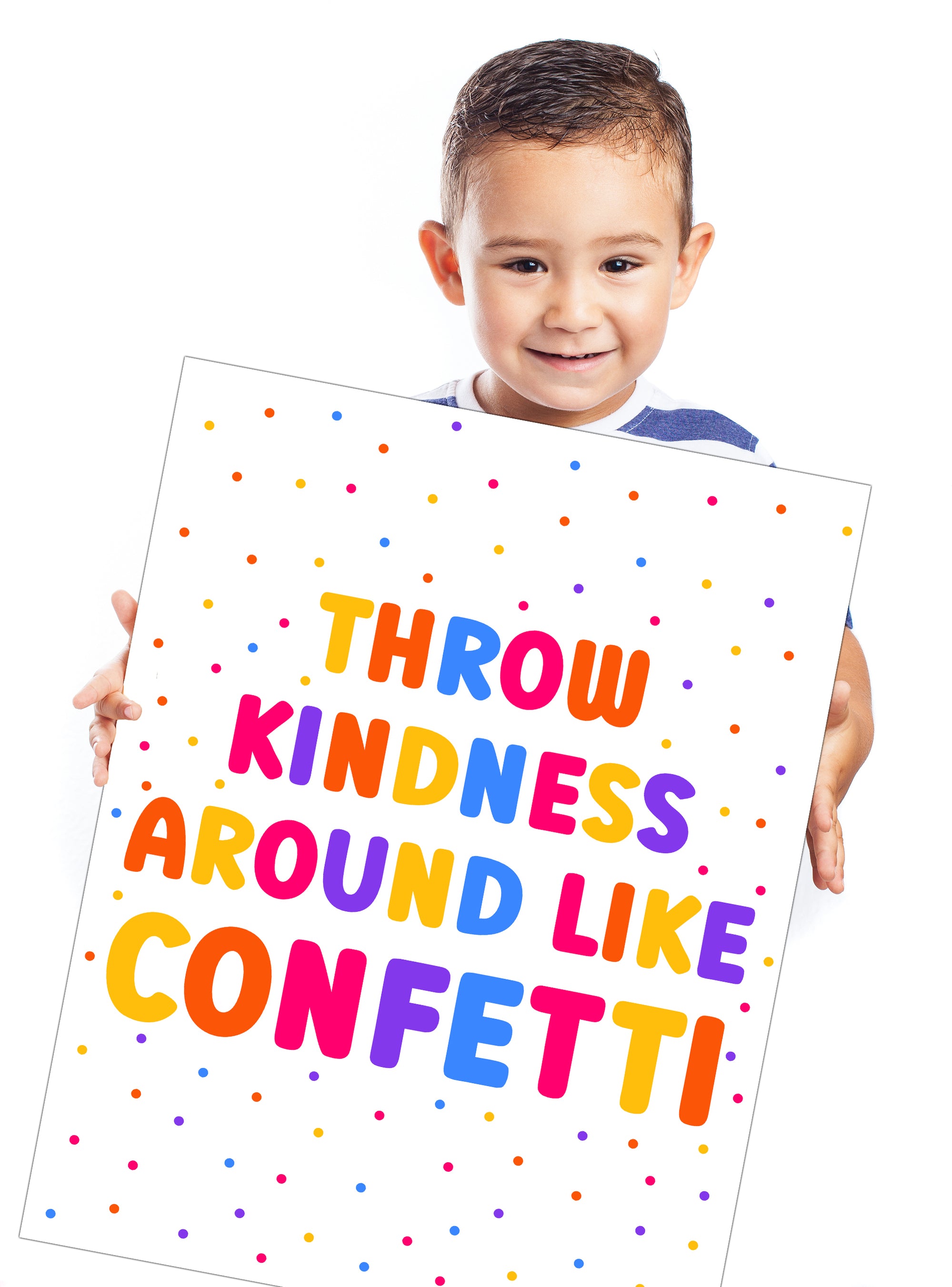 Printable Throw Kindness Around Like Confetti Poster, PDF Motivational ...