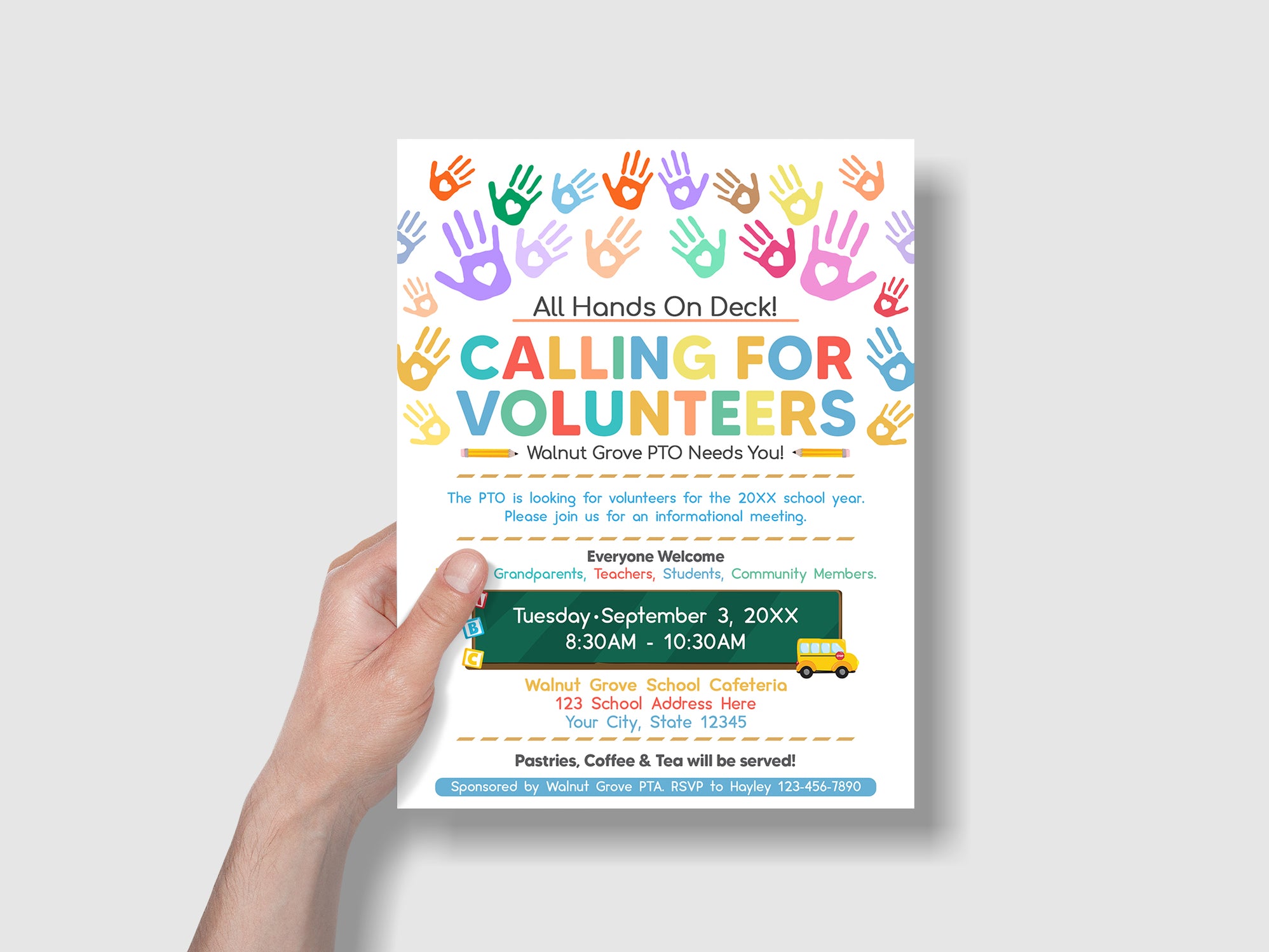 Editable Volunteer Recruitment Flyer Template — Posh Park