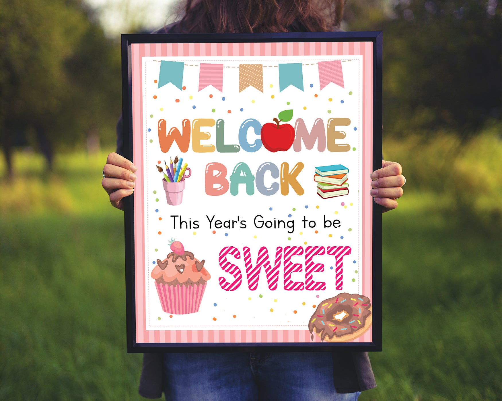 Printable Boho Welcome Back to School Sign PDF, This Year's Going to b ...