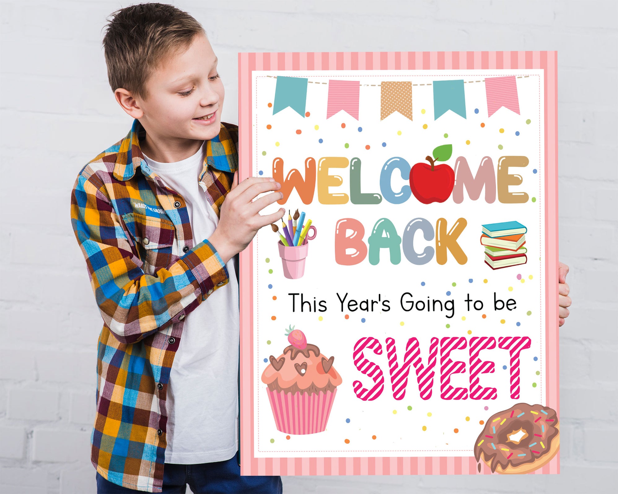 Printable Boho Welcome Back to School Sign PDF, This Year's Going to b ...
