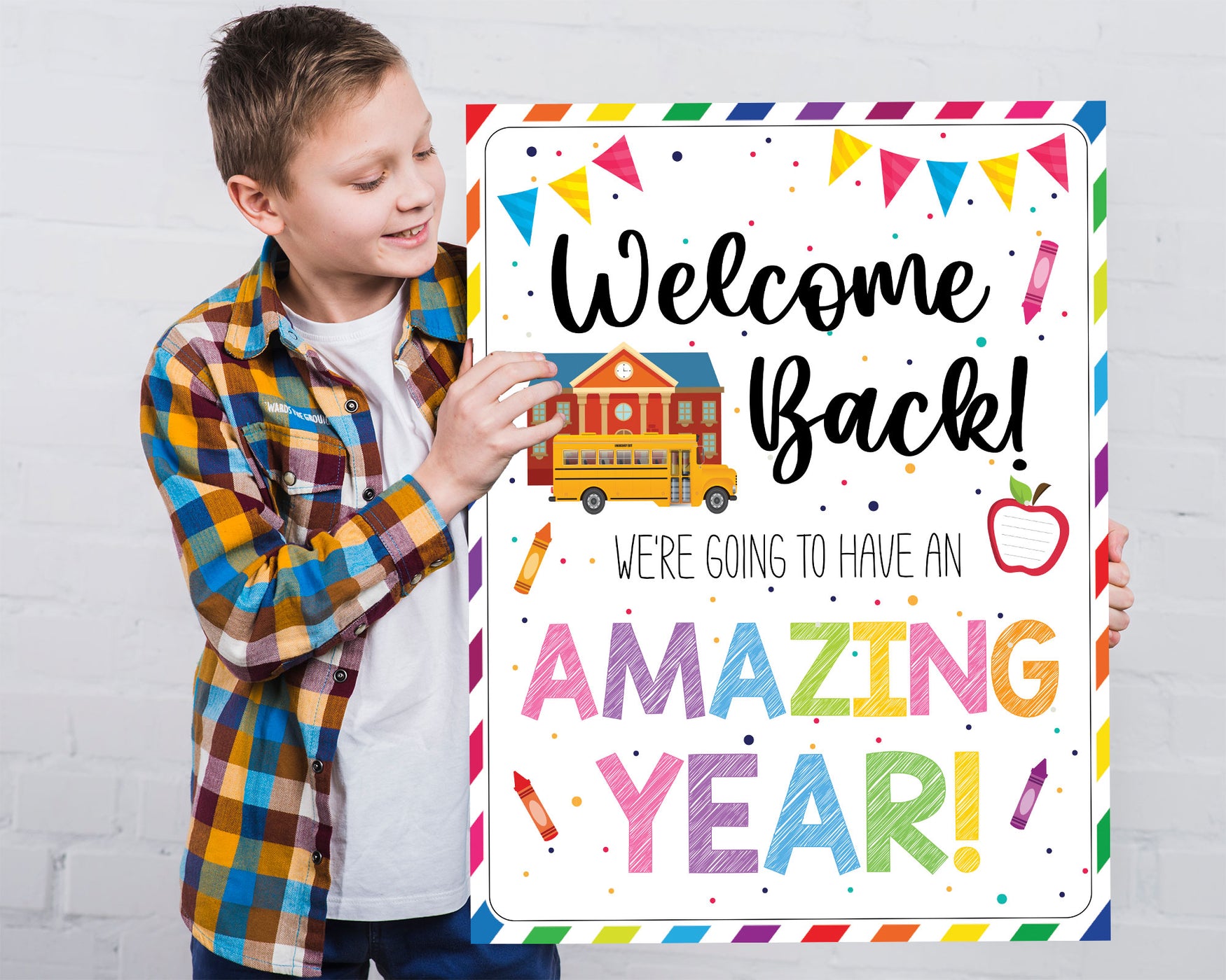 Printable PDF Back to School Welcome Sign, We're Going to Have an Amaz ...