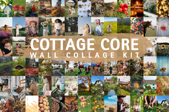 FREE 80 Pcs Printable Trendy Cottagecore Wall Collage Kit for Girl ...