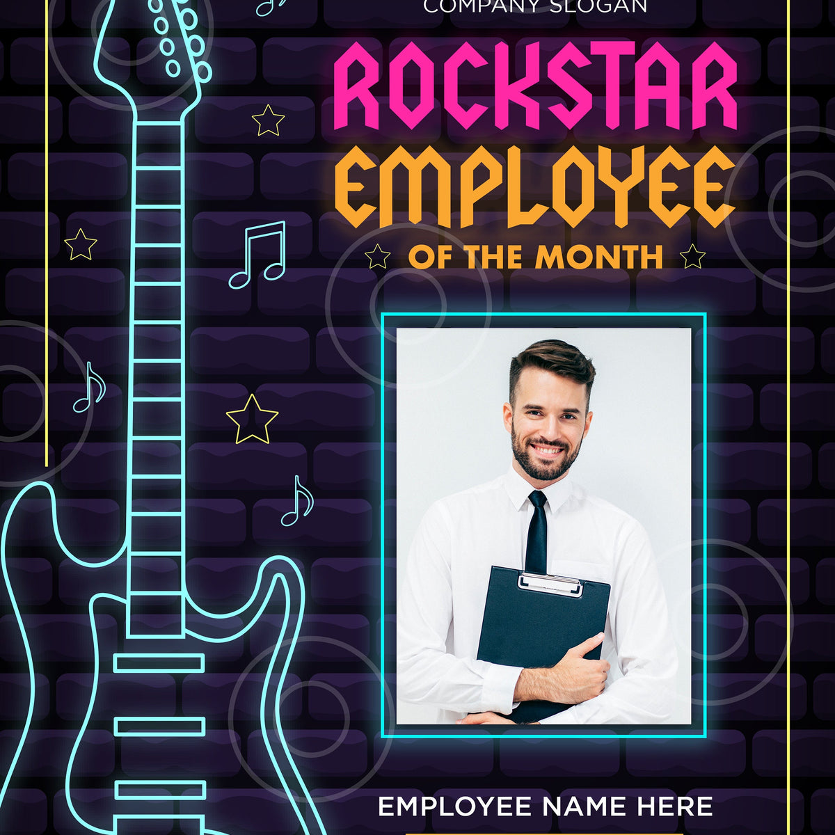 EDITABLE Rockstar Employee of the Month Certificate | Downloadable Emp ...