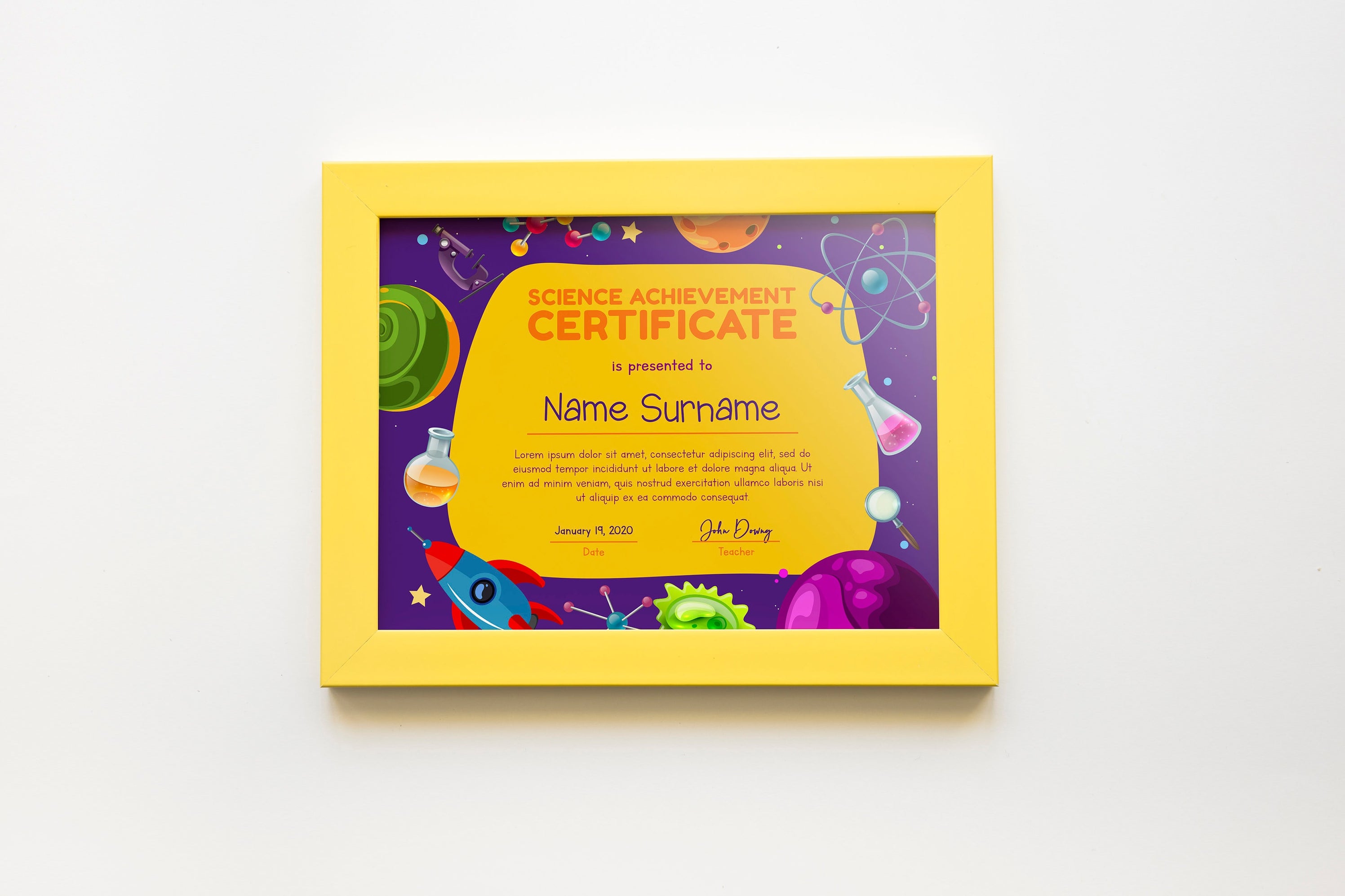 Editable School Science Certificate Template |Science Fair Certificate ...