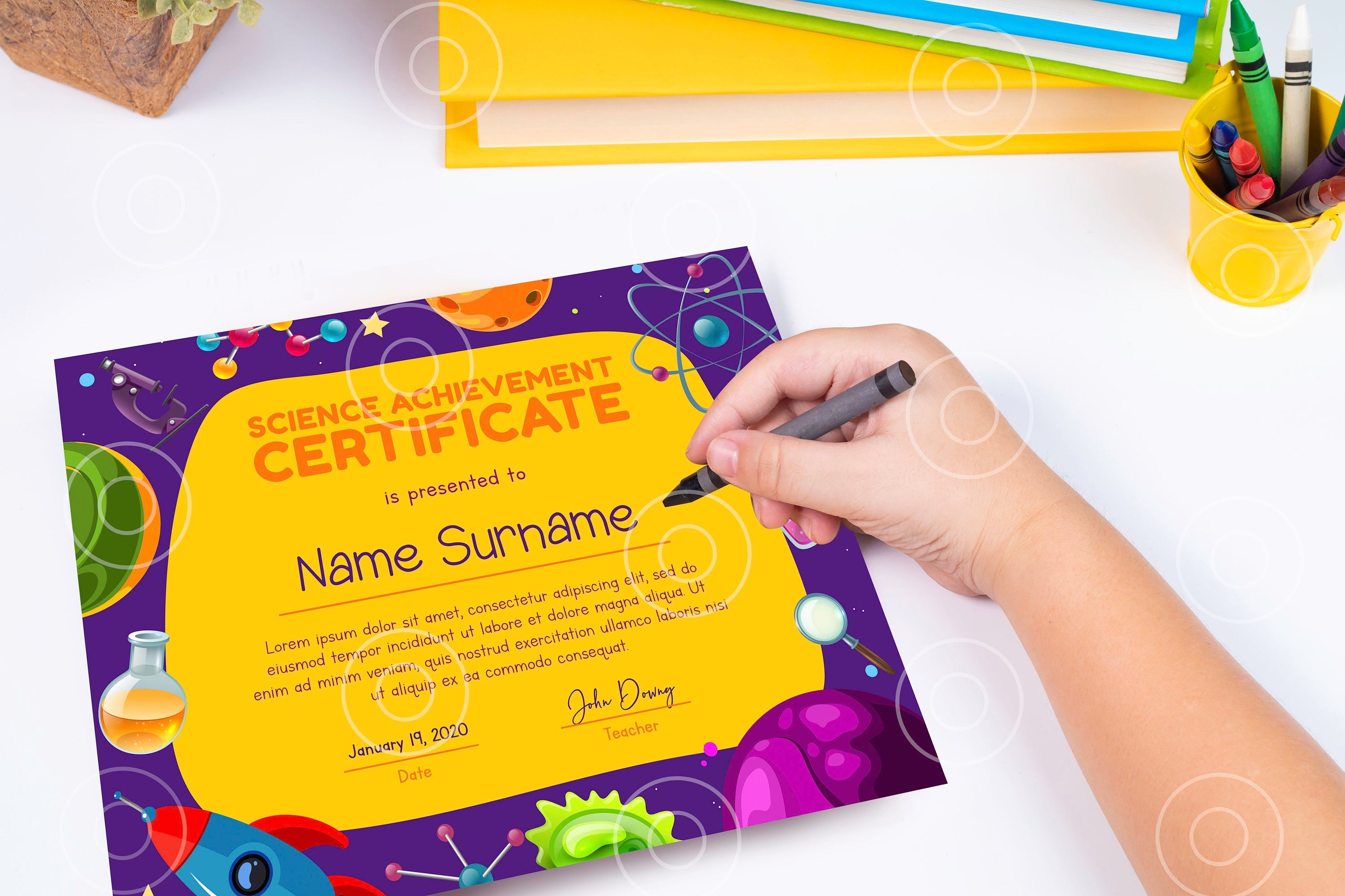 Editable School Science Certificate Template |Science Fair Certificate ...