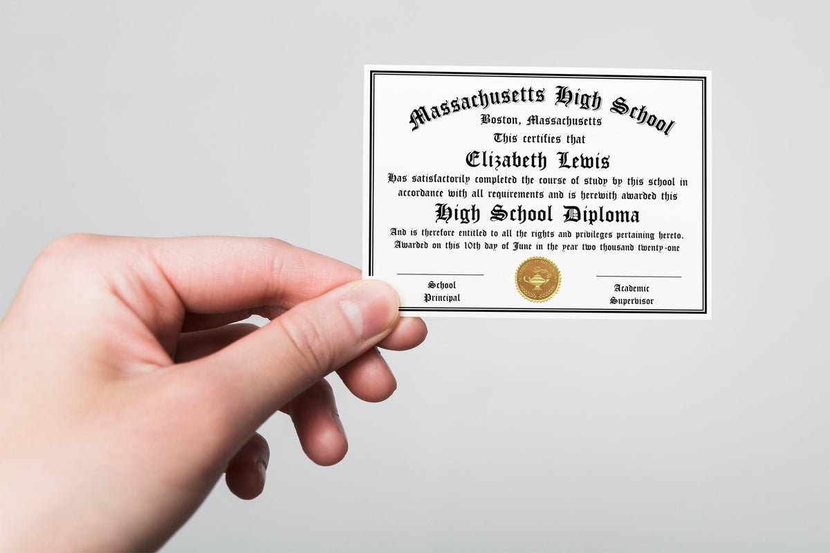 DIY Editable Mini High School Diploma Template — Posh Park