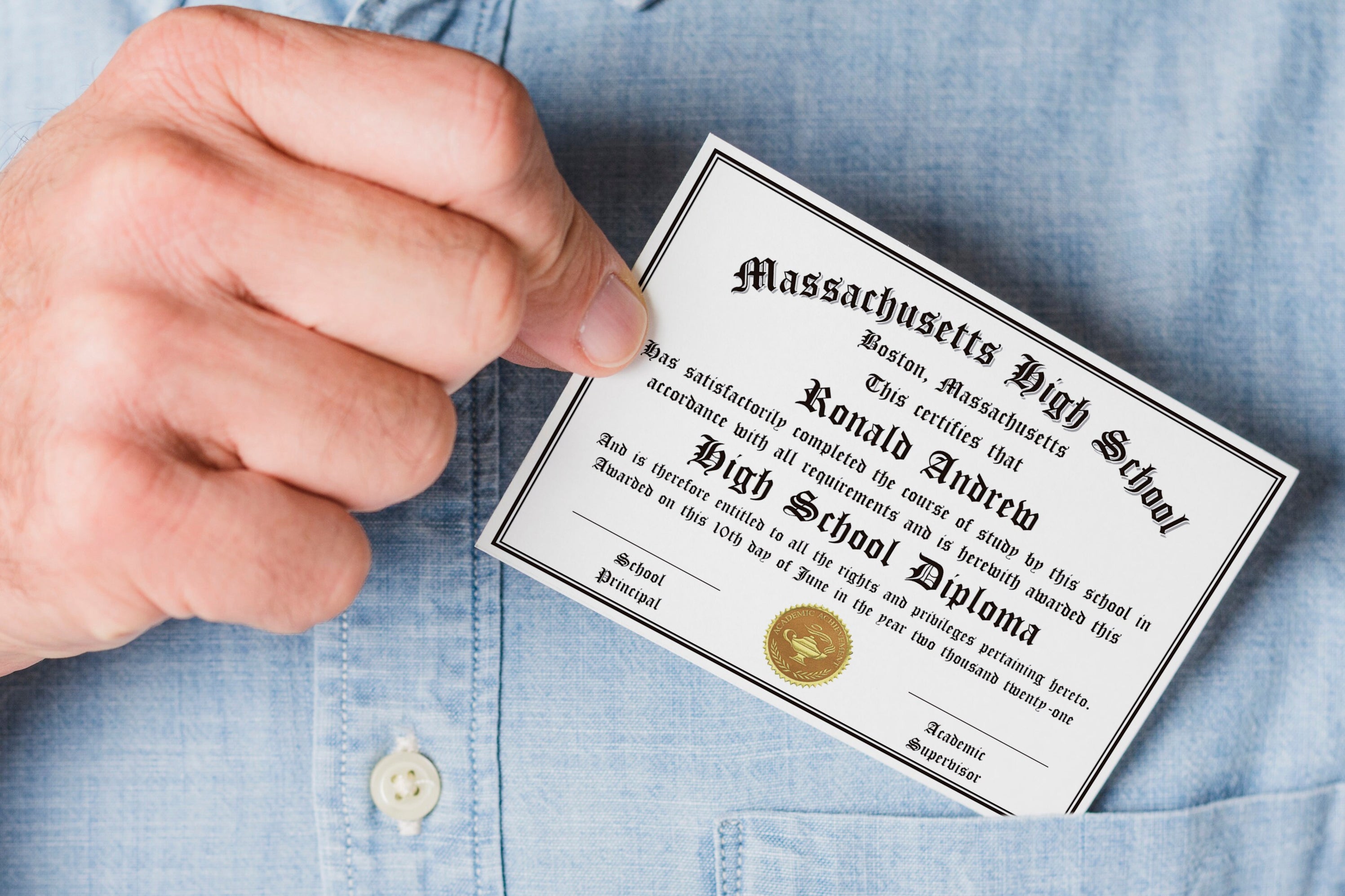 DIY Editable Mini High School Diploma Template — Posh Park
