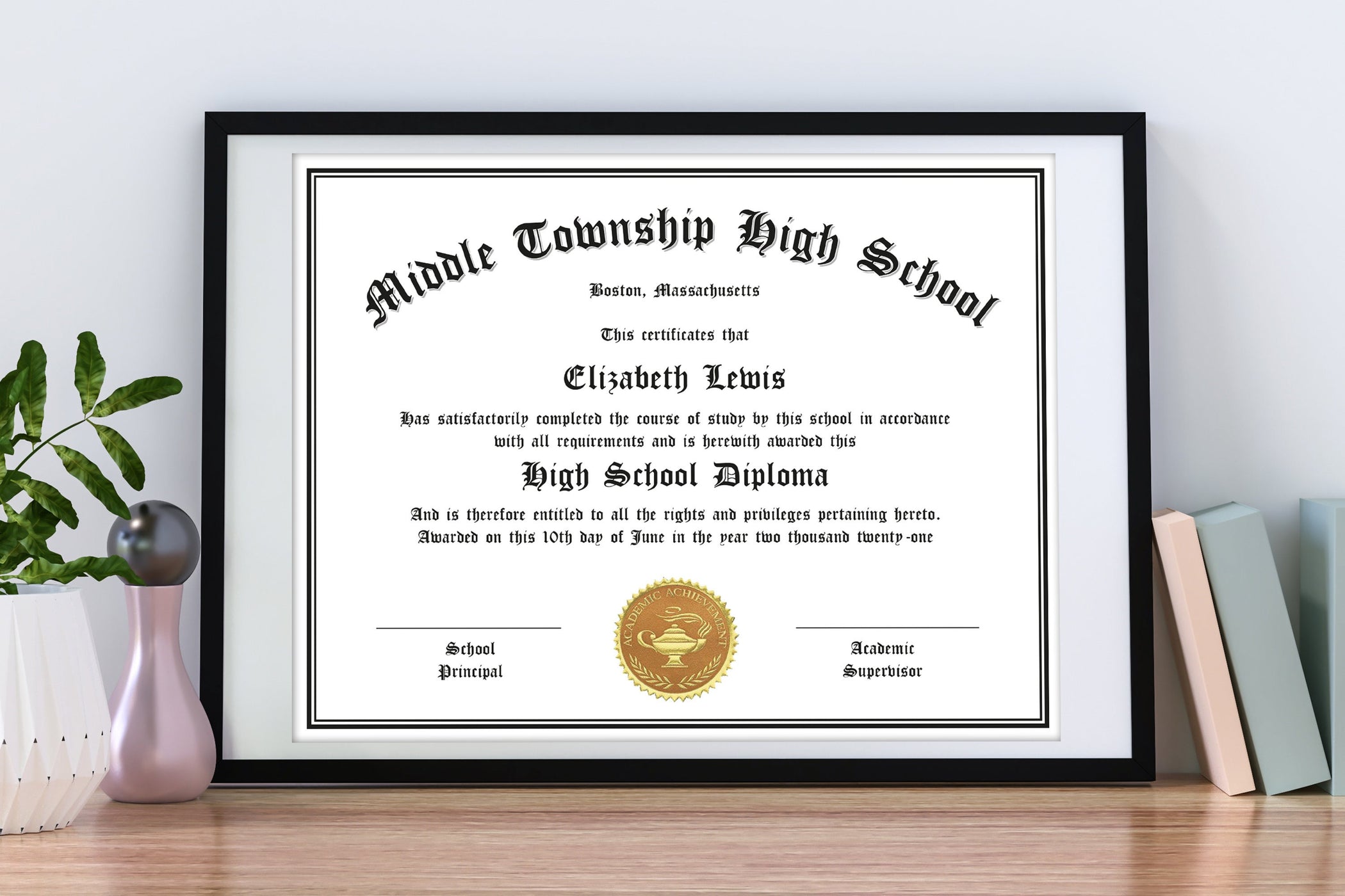 Editable Homeschool Graduation Diploma Certificate Template — Posh Park