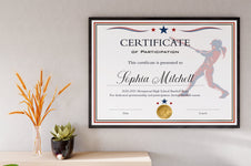 Downloadable Red White Girls Softball Certificate Template, DIY Softba ...