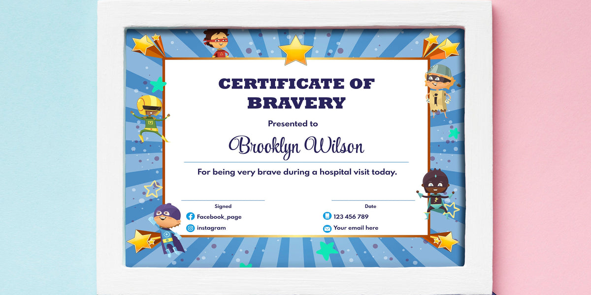 bravery certificate