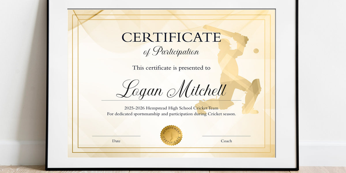 Editable Cricket Certificate Template, Printable Cricket Award for Tea ...