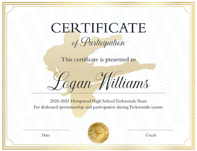 Editable Multi-Sport Participation Certificate Awards Bundle - Posh Park