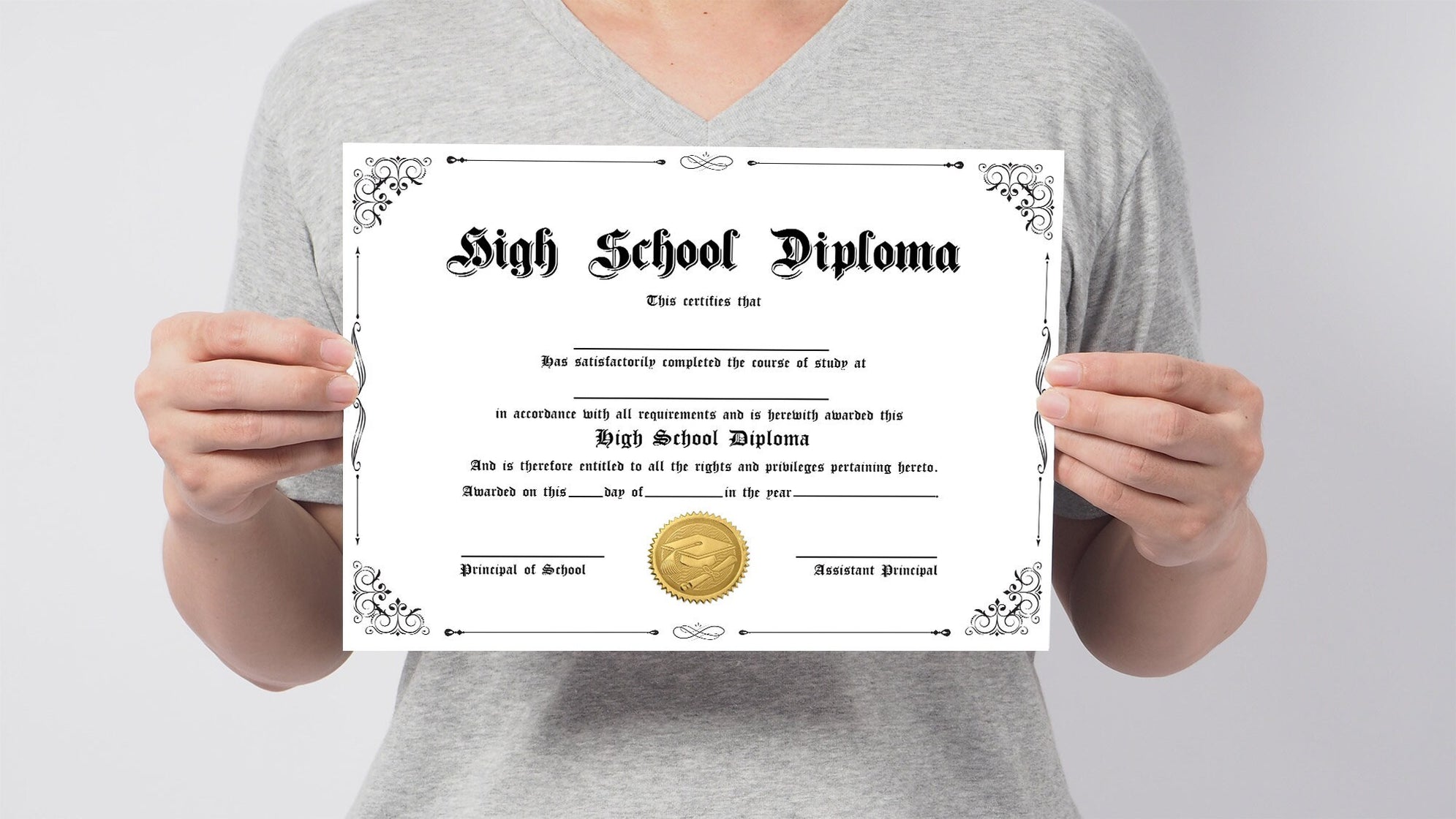Printable PDF High School Homeschool Diploma Certificate Template ...